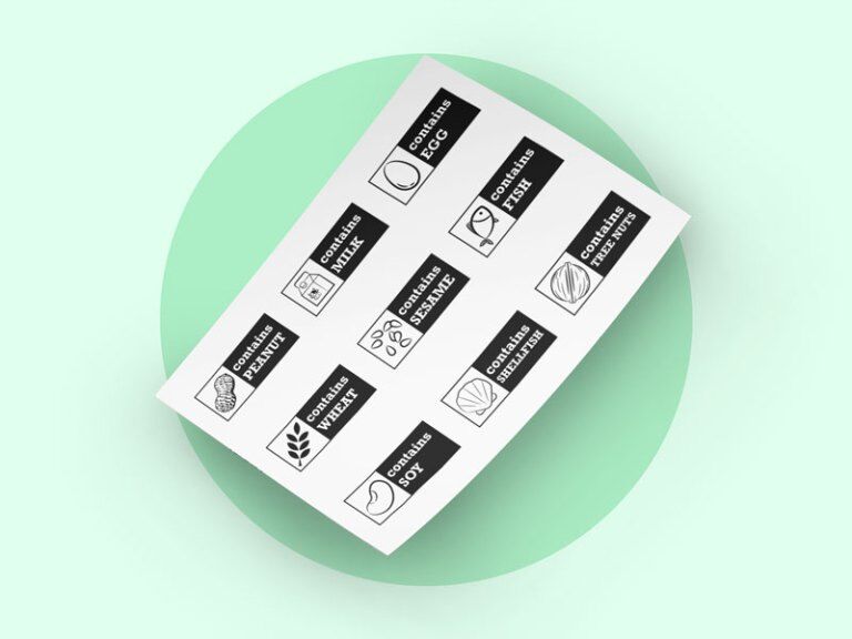 Printable Food Allergy Labels (FREE Downloadable PDF)