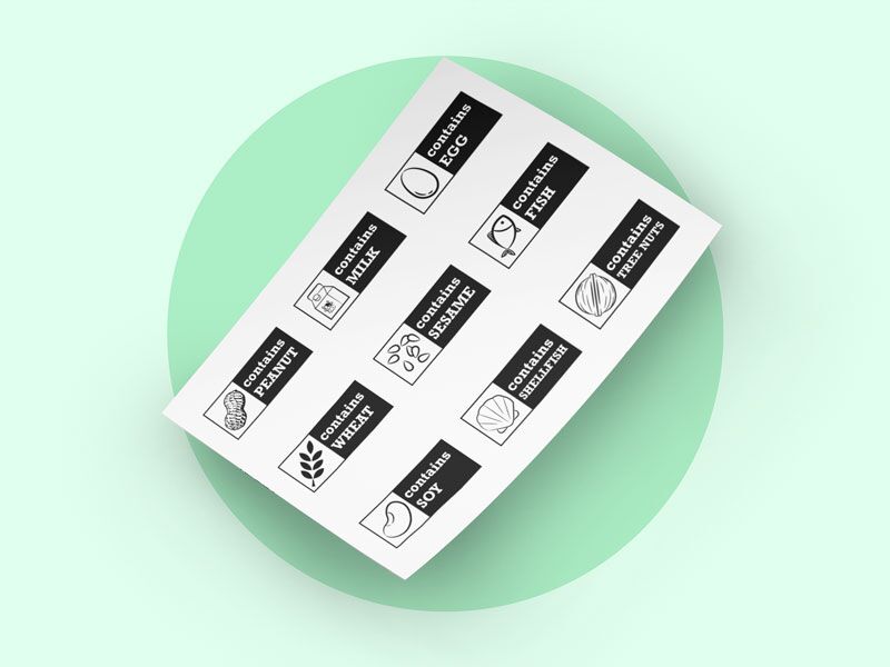 Printable Food Allergy Labels (FREE Downloadable PDF)